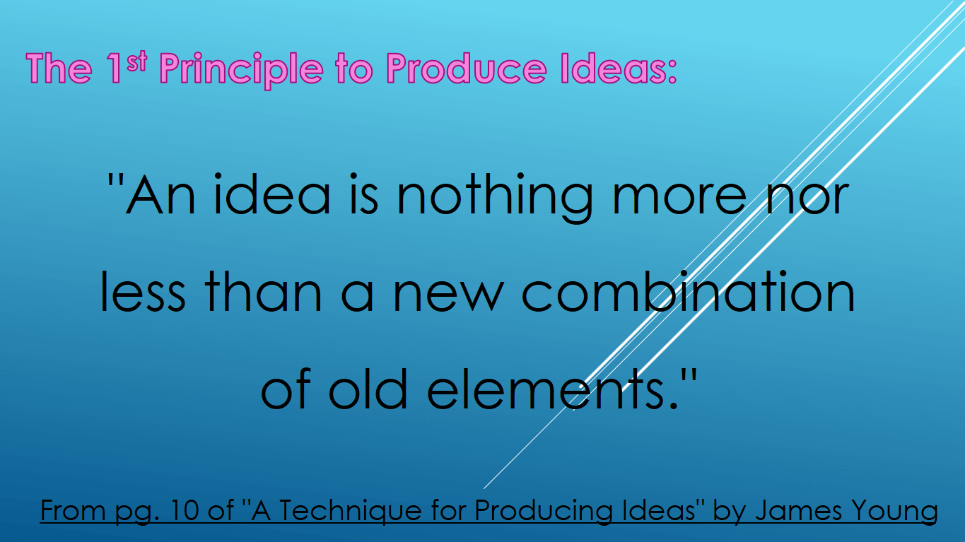 5 Steps: “A Technique for Producing Ideas” (Written by James W. Young ...